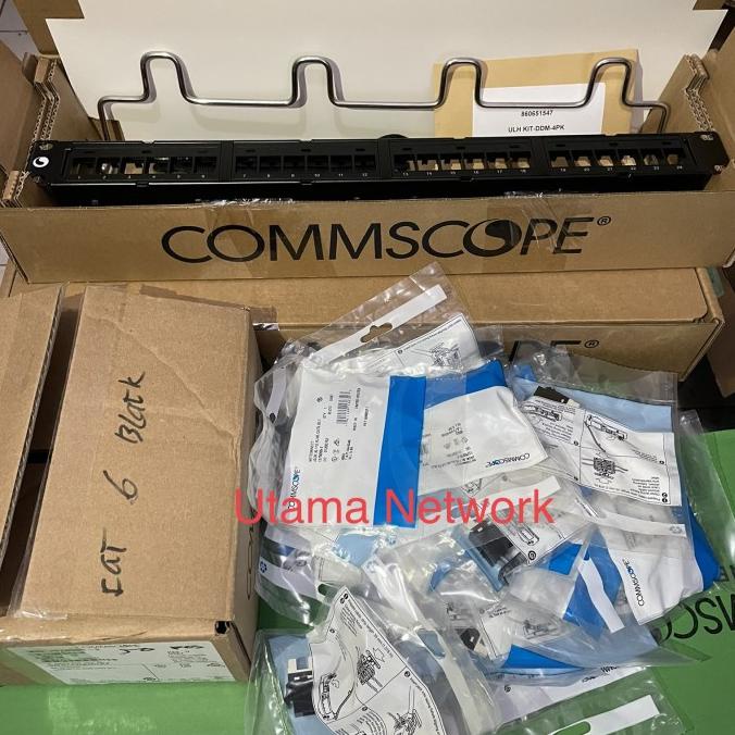 Jual AMP Patch panel 24 port cat6 ORIGINAL + modular hitam 24 unit ...