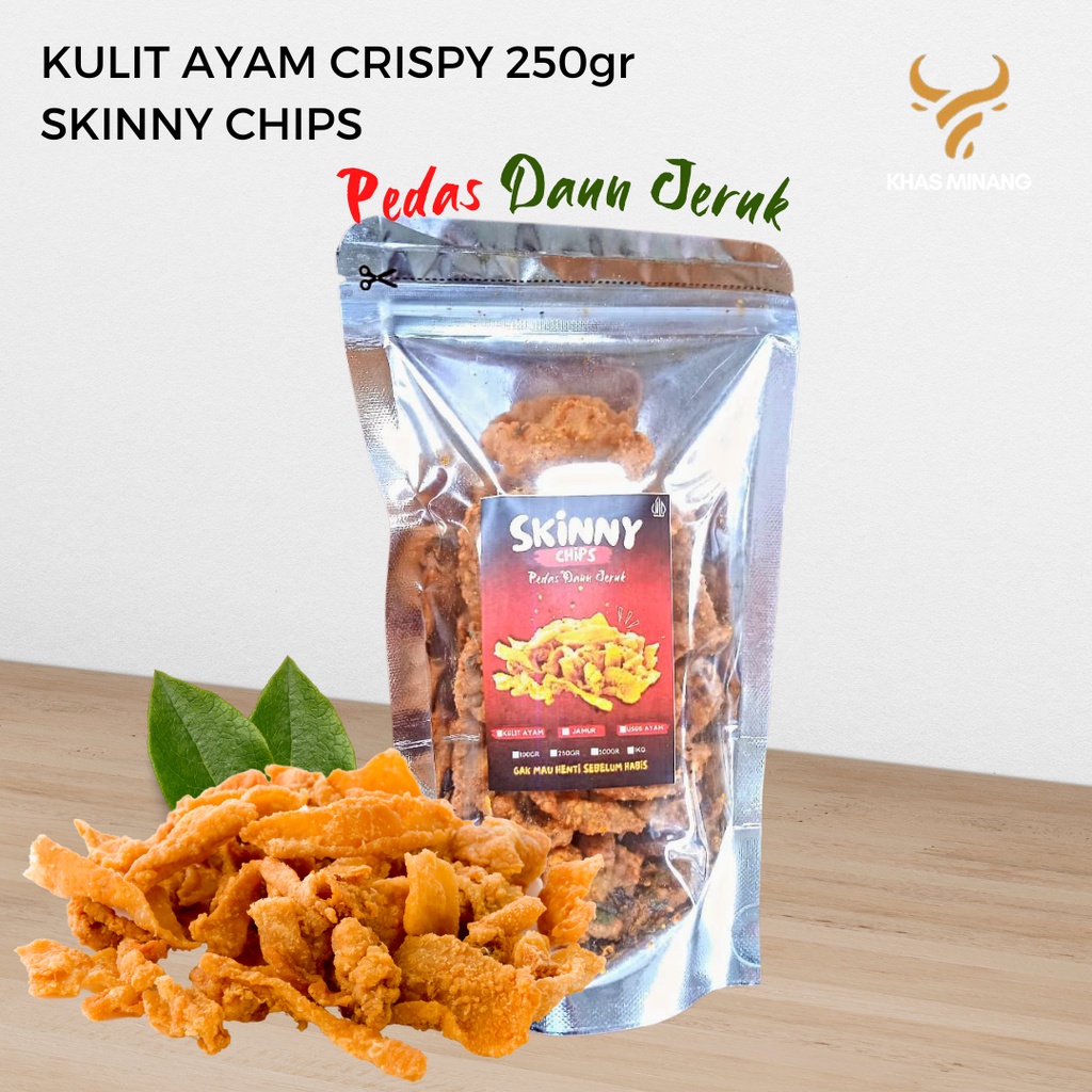 Jual Kulit Ayam Crispy 250gr Original Pedas Daun Jeruk Skinny Chips ...