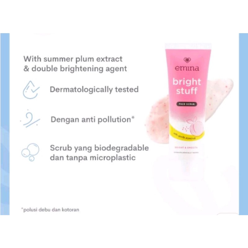 Jual Emina bright stuff face scrub 50ml | Shopee Indonesia