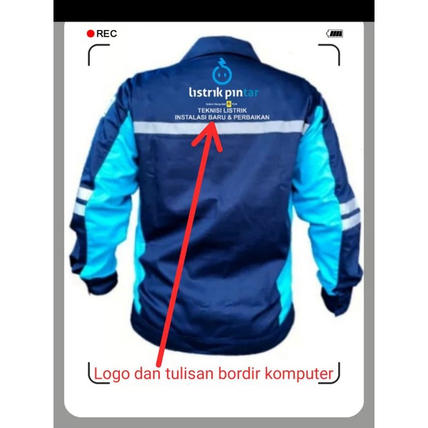 Jual logo listrik pintar pake bordir/ kemeja pln/ listrik pintar ...