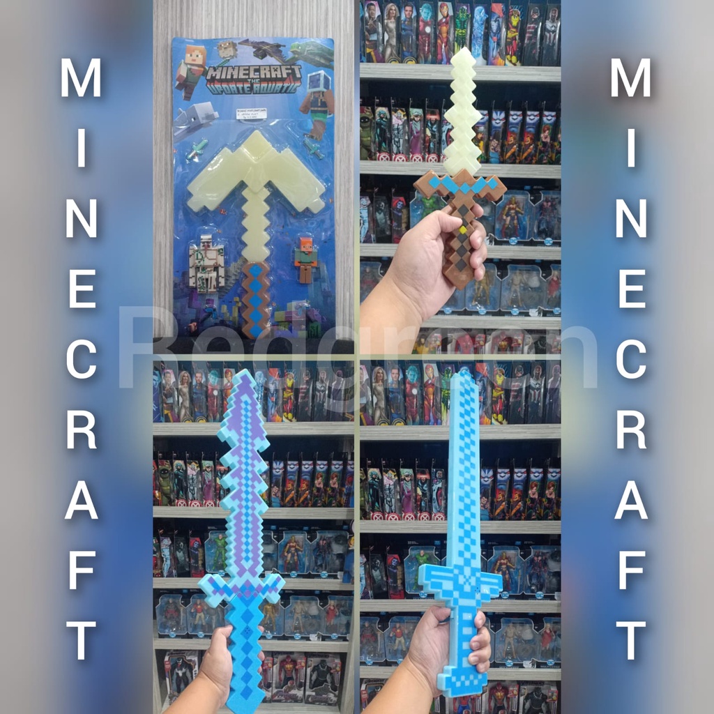 Jual Pedang minecraft flasher arrow figure mine craft ada lampu musik ...