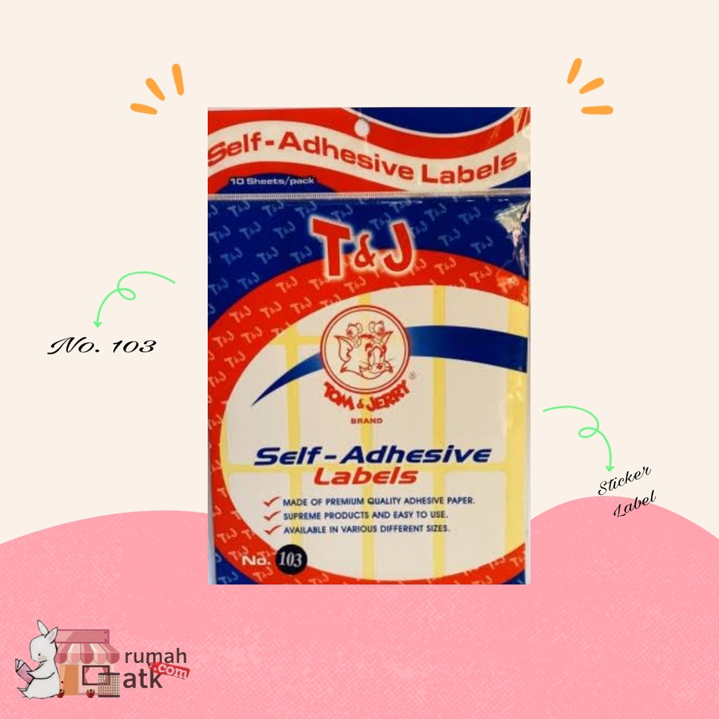 Jual (PAD) Kertas Label / Sticker Label - T&J No. 98 / 103 / 112 / 121 (Hampir semua ukuran ada ...