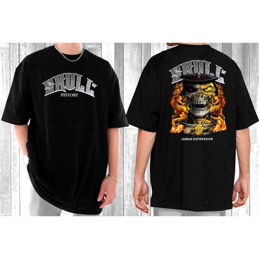 Jual Kaos Polos OVERSIZED Baju Pria OVERSIZED Baju Polos Pria SKULL ...