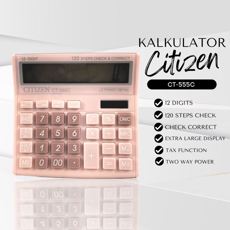 Jual KALKULATOR FANCY WARNA WARNI CALCULATOR CT 555N 555 N 555 C 555 ...