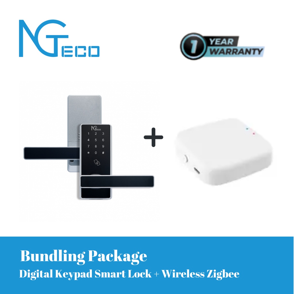 Jual NGTeco Smart Door Lock + Wireless Zigbee Gateway [Bundling Package ...