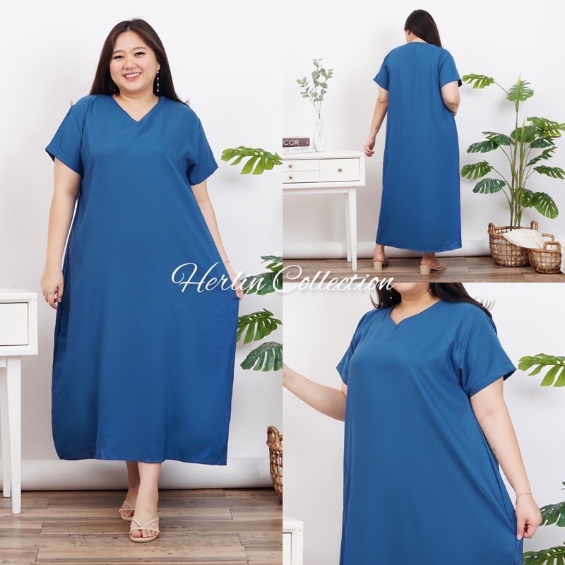 Jual [LD120] DASTER DRESS Jumbo XXL BIG SIZE Lengan Pendek - Banyak ...