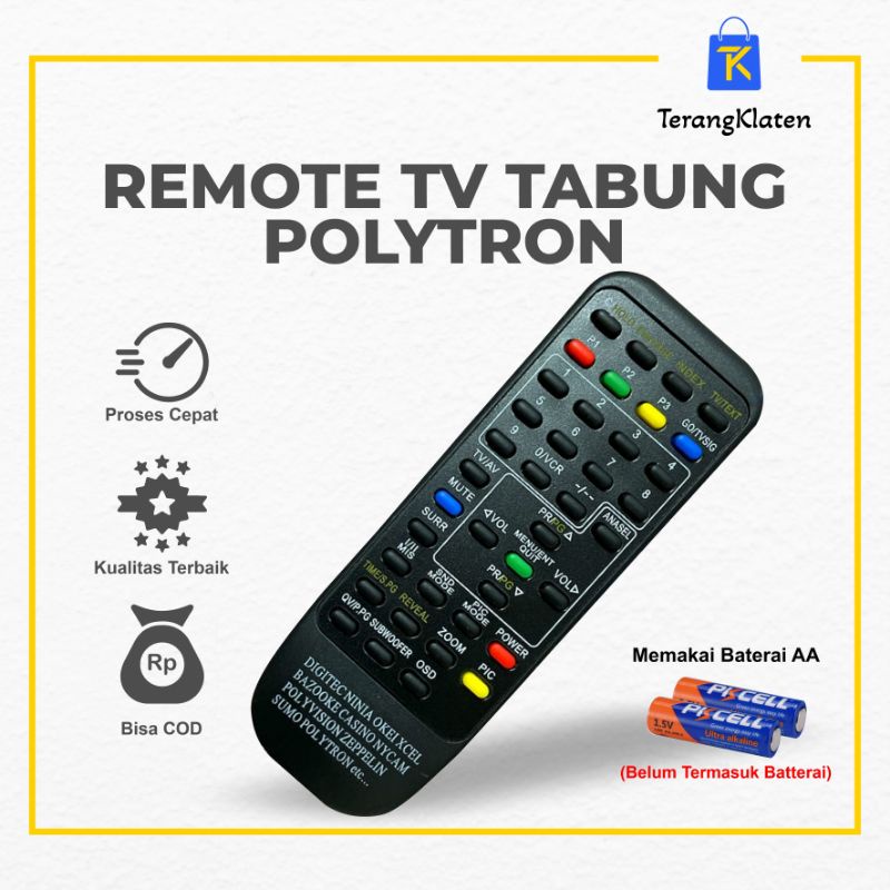 Jual REMOTE TV TABUNG POLYTRON DIGITEC MINIMAX | Shopee Indonesia