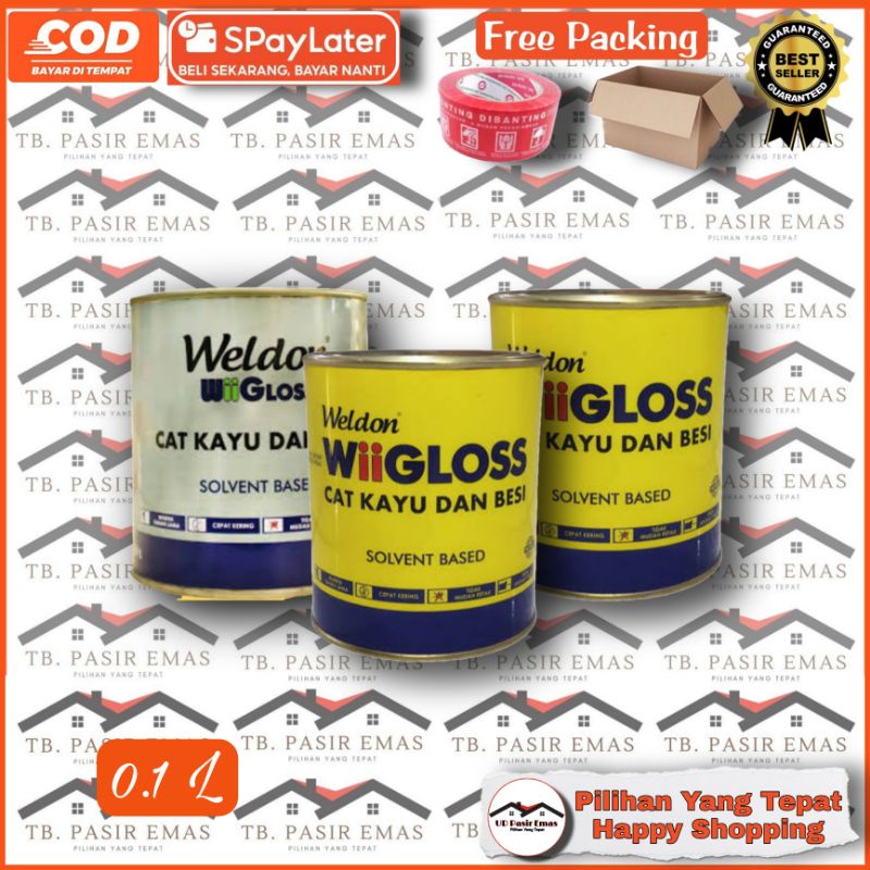 Jual Cat Kayu Besi Weldon Wiigloss 0,1 Liter COD Termurah Original ...