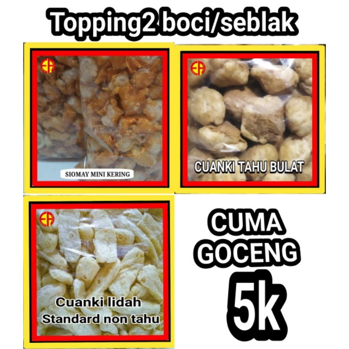 Jual TOPPING BOCI & SEBLAK CUMA GOCENG | Shopee Indonesia