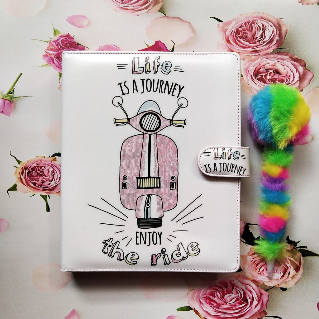 Jual Binder Motif Vespa Ukuran A5 20ring Dan B5 26ring Bahan Kulit ...