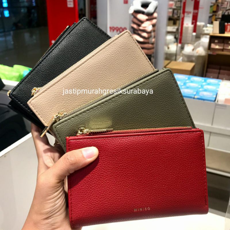 Jual TWO FOLD ZIPPED WOMEN'S WALLET MINISO DOMPET LIPAT MINISO | Shopee ...