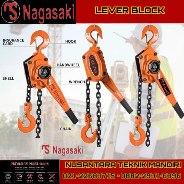 Jual Chain Lever Block 1,5 Ton X 1.5 Meter Nagasaki Japan | Shopee ...