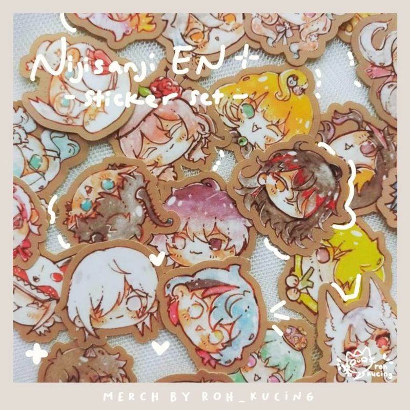 Jual [roh_kucing] Mini Sticker Nijisanji EN Vtuber (set) | Shopee Indonesia