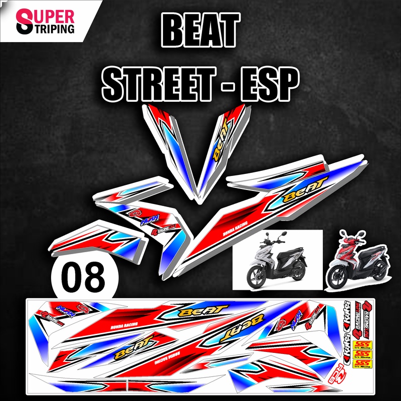 Jual STICKER BEAT STREET ESP Varian 08 - Tahun 2017 2018 2019 Desain ...