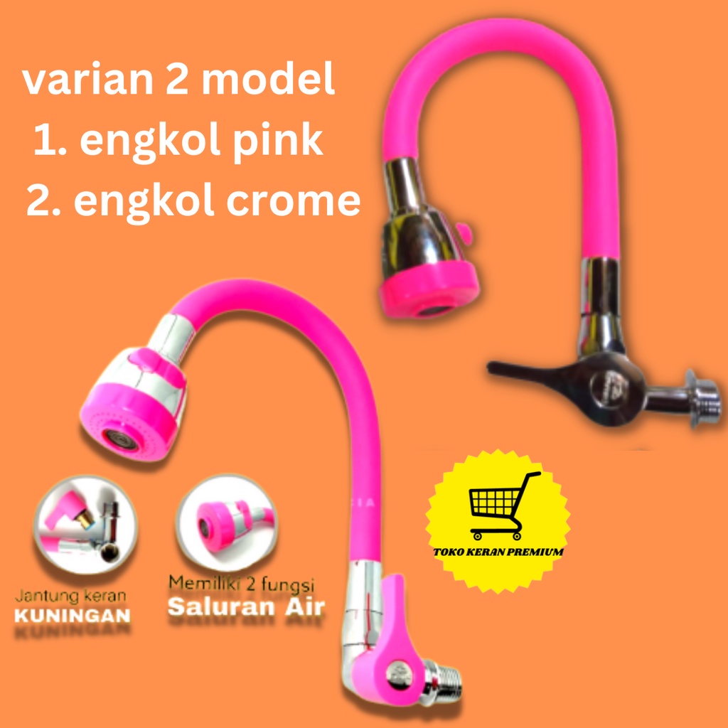 Jual Kran Cuci Piring Angsa Warna Pink Variasi Handel Engkol | Shopee ...