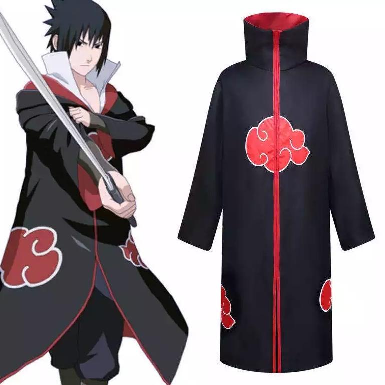 Jual COD Jubah Akatsuki Shinobi Anime Naruto Shippuden Hitam l7q9 ...