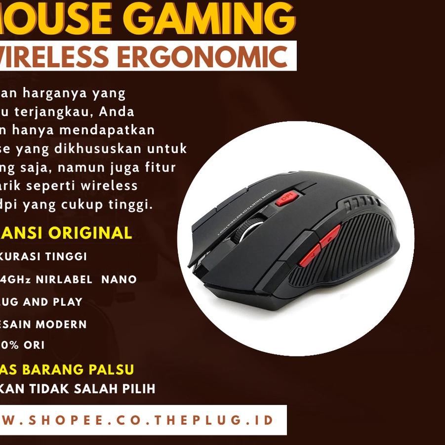 Jual Mouse Gaming Wireless Tanpa Kabel Silent Bluetooth Ergonomic ...