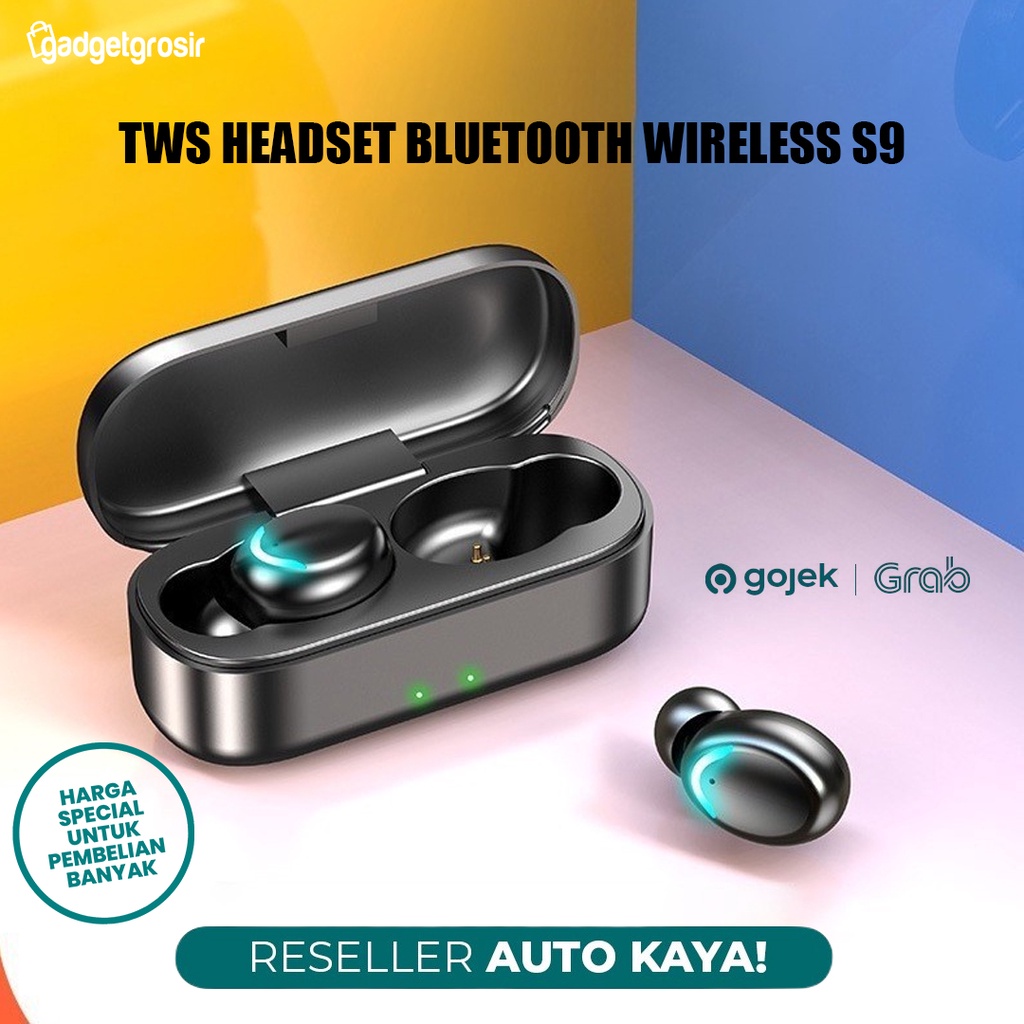 Jual TWS S9 Bluetooth Wireless Headset Earphone Mini Light Earbuds BT ...