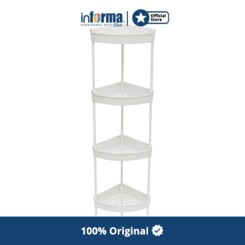 Jual Rak Informa - Rak Penyimpanan Sudut-Corner Rack 4-Tier White ...