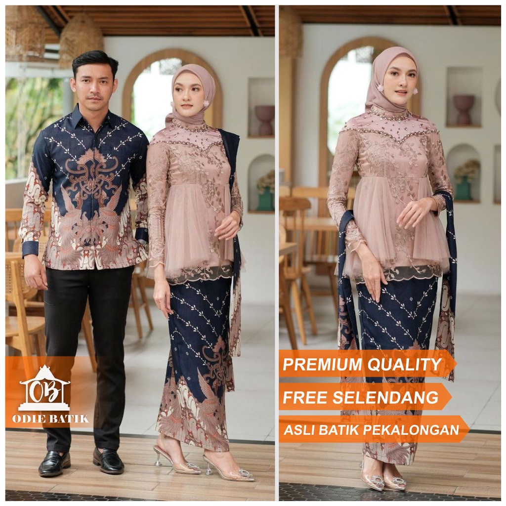 Jual OUTFIT COUPLE BAJU KONDANGAN LEBARAN BATIK COUPLE TERBARU KEMEJA ...