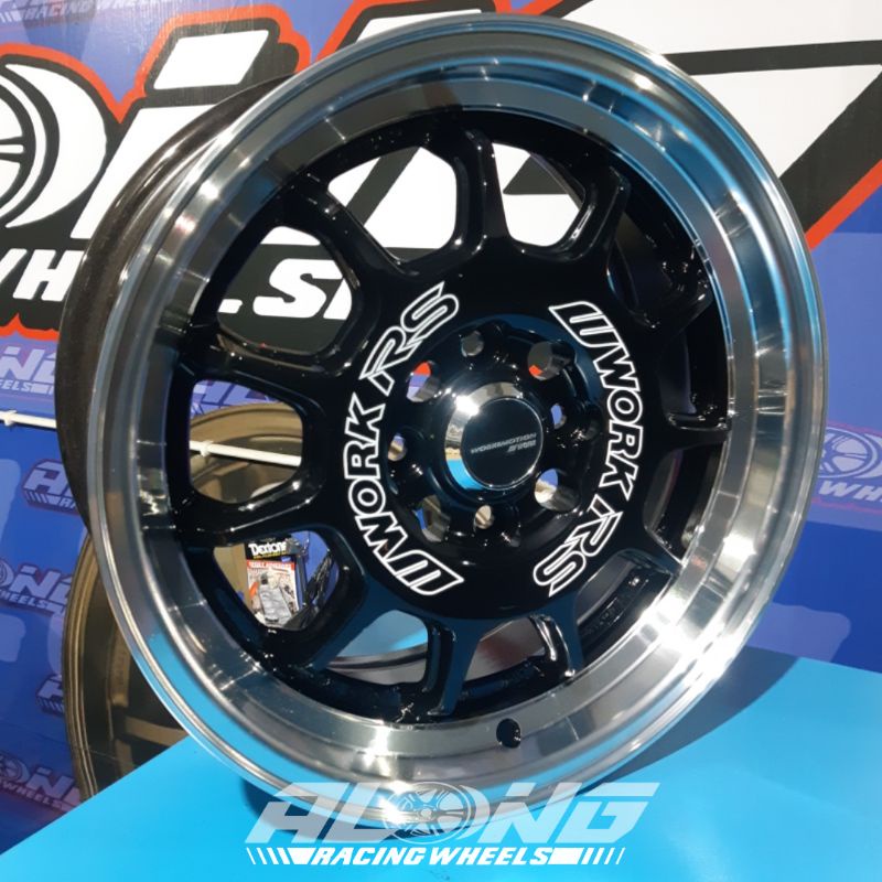 Jual VELG WORK RS11 R15 BLACK POLISH - PCD 4X100 FLOW FORMING PROCES ...