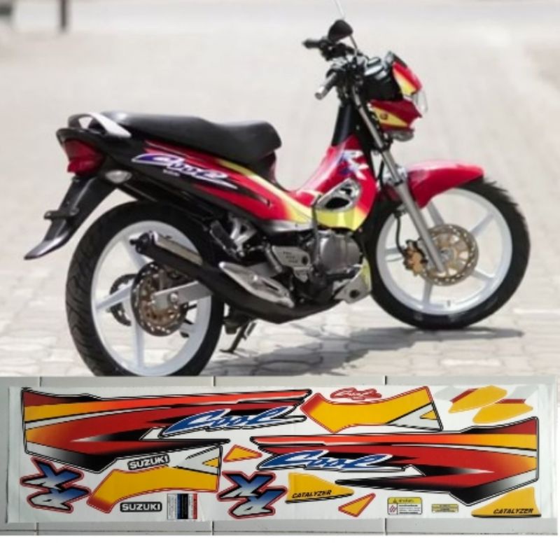 Jual Stiker striping Suzuki RK Cool Thailand merah laminasi glosy ...