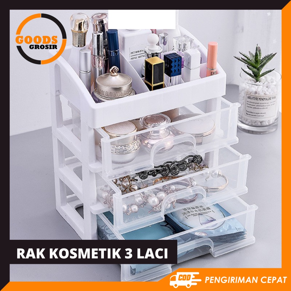 Jual Goods Rak Kosmetik Multifungsi | Rak Kosmetik 3 Laci Susun ...