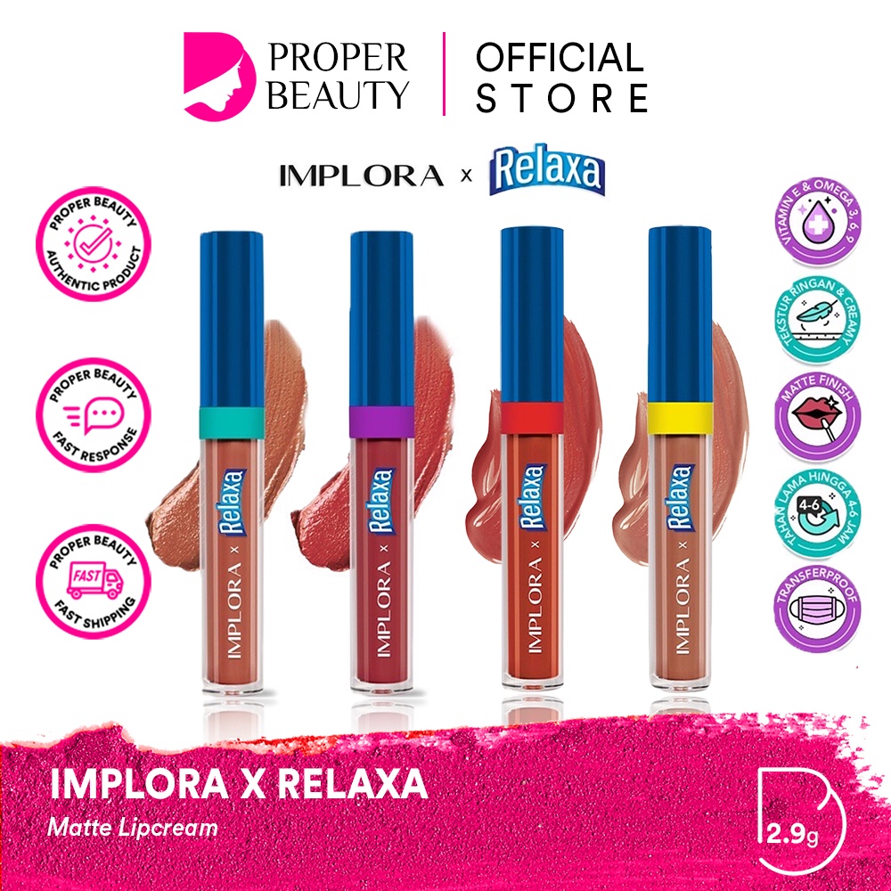 Jual IMPLORA X RELAXA Matte Lipcream Indonesia / Limited Edition 2.9g ...