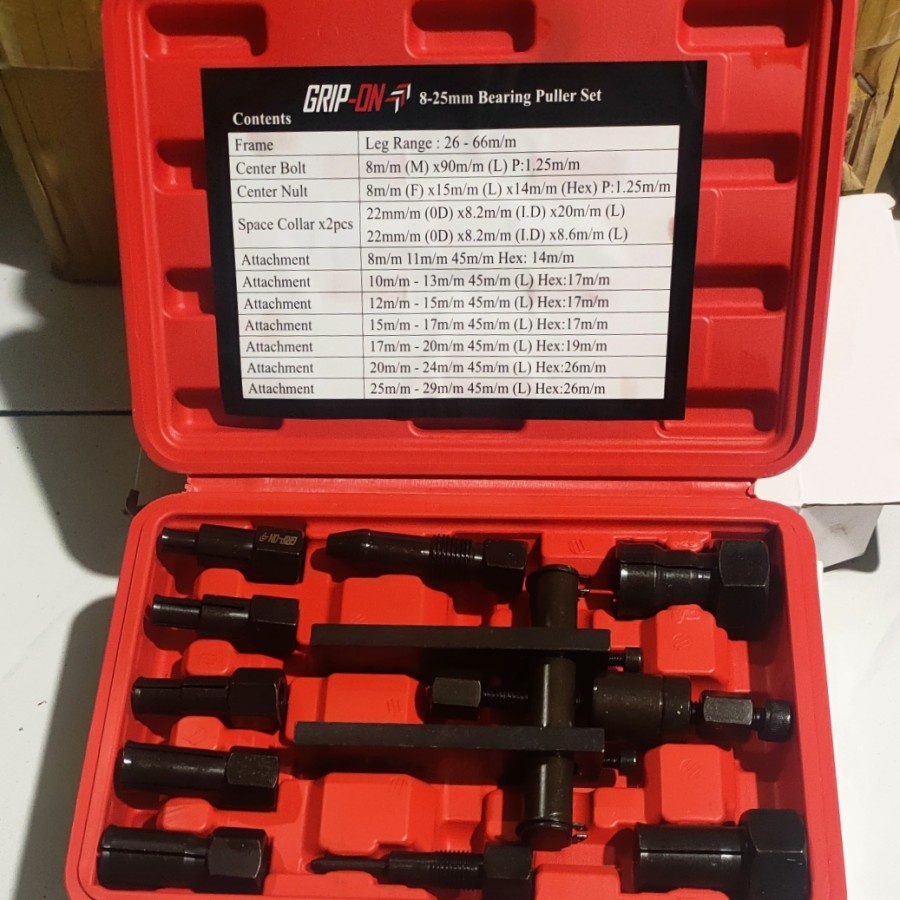 Jual Bearing puller set 10pcs GRIP ON treker Pembuka bearing GRIP ON ...