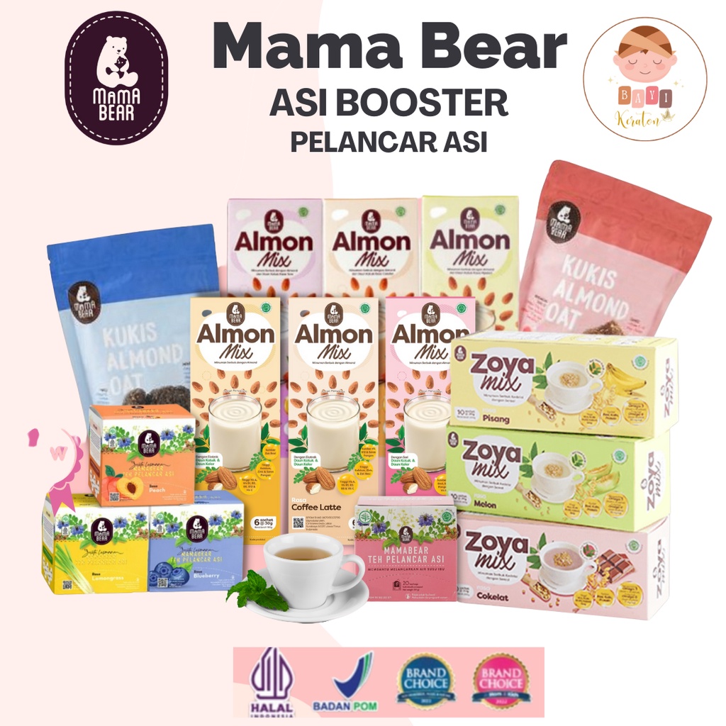 Jual Mama Bear ASI Booster Pelancar ASI Teh Zoya Mix Almon Mix Kukis ...