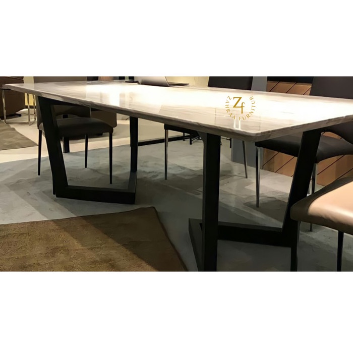 Jual dining table meja makan top marble meja marmer minimalis jepara ...