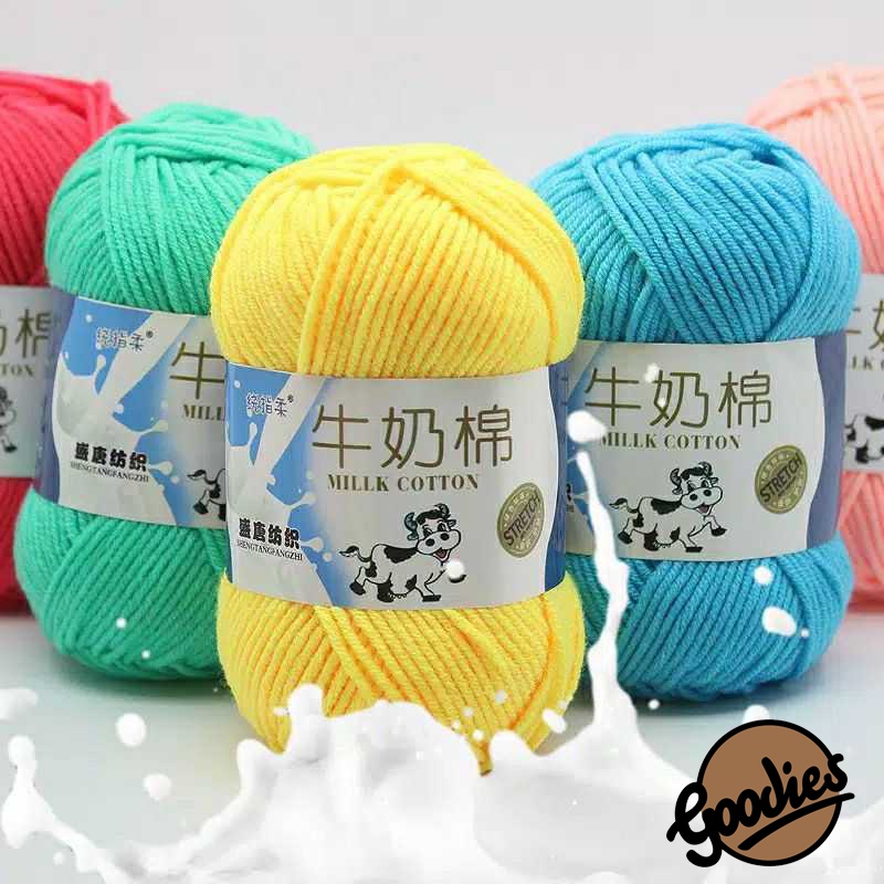 Jual Benang Rajut Katun Susu Import 5ply Big Ply (50gr) / Milk Cotton ...