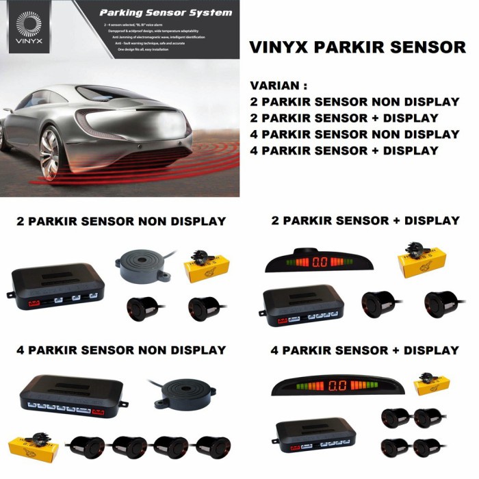 Jual Parkir Sensor Mundur Mobil 2/4 Titik Mata Parking Sensors With ...