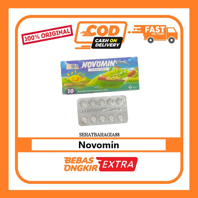 Jual Novomin for travel sickness / obat anti mabuk perjalanan ...