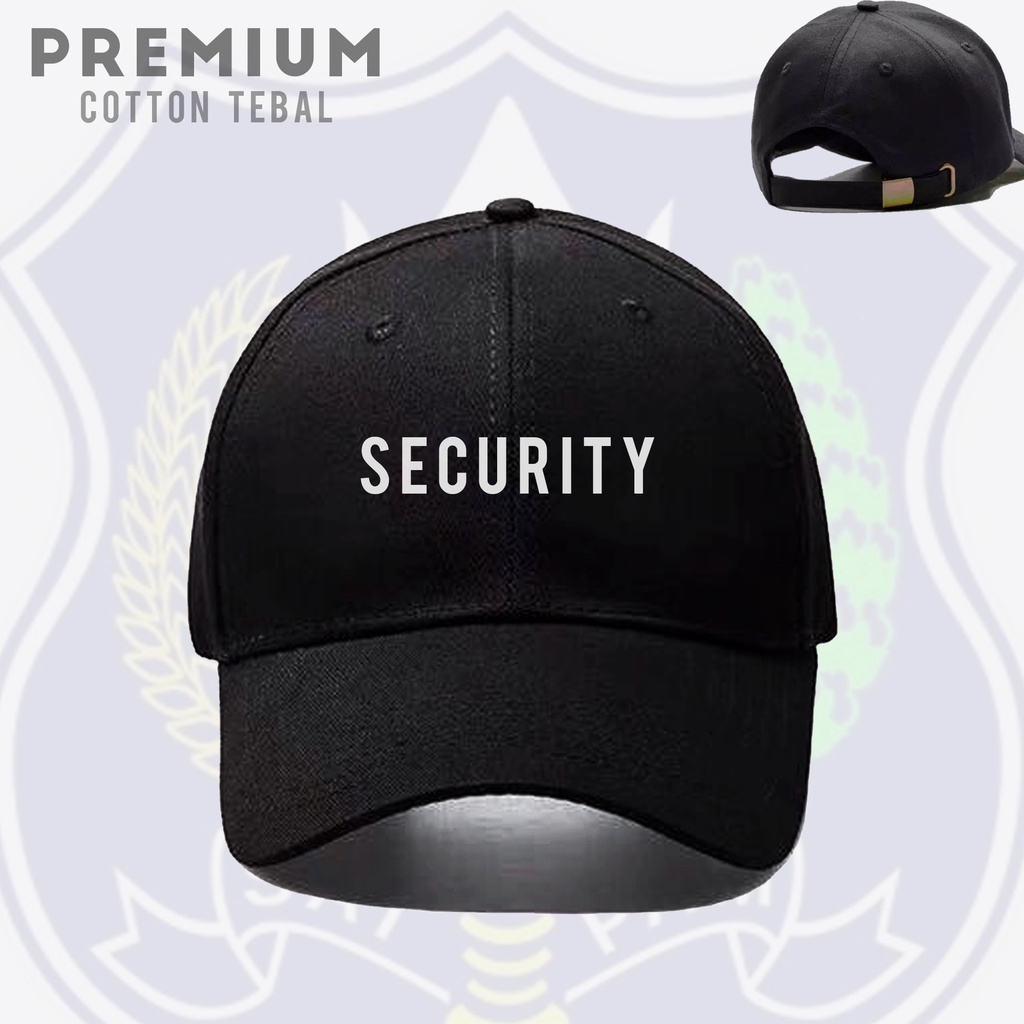 Jual topi security hitam keren terbaru 2025 satpam cotton premium ...