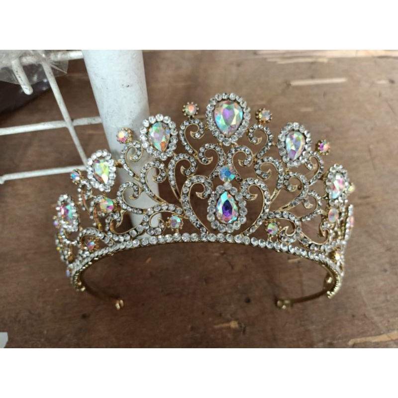 Jual mahkota pengantin /mahkota weding/mahkota hijab gold | Shopee ...