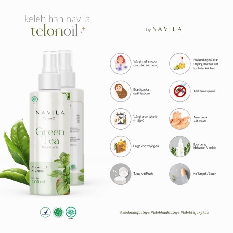 Jual NAVILA Minyak Telon Oil Baby 100ml Varian Wangi Lavender Green Tea Kasturi Arasso Minyak ...