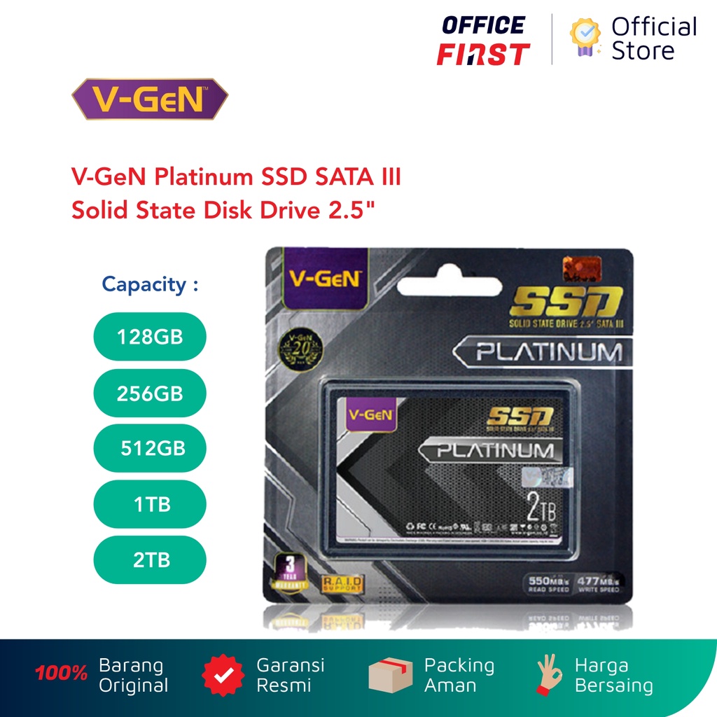 Jual V-GeN Platinum SSD SATA III Solid State Disk Drive 2.5" VGeN 2.5 ...