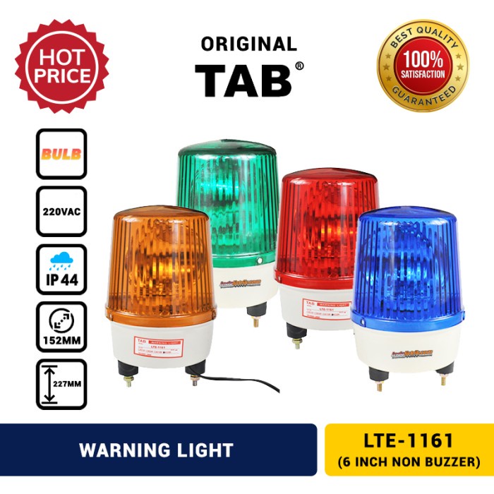 Jual Lampu Warning Light Rotary 6 inch TAB | Shopee Indonesia