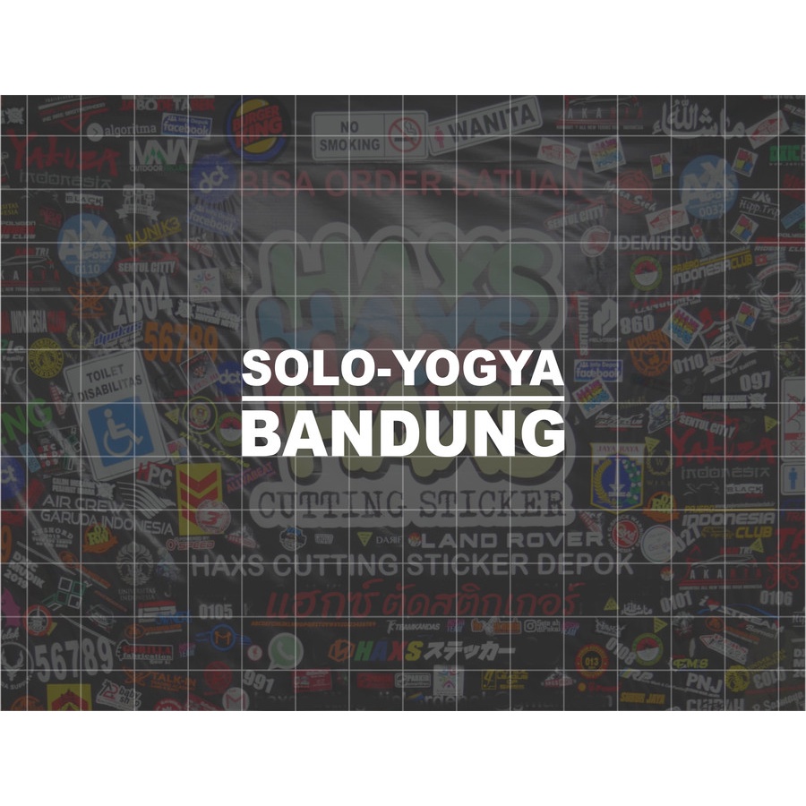 Jual Cutting Sticker Solo Yogya Bandung Ukuran 10 Cm Untuk Motor Mobil ...