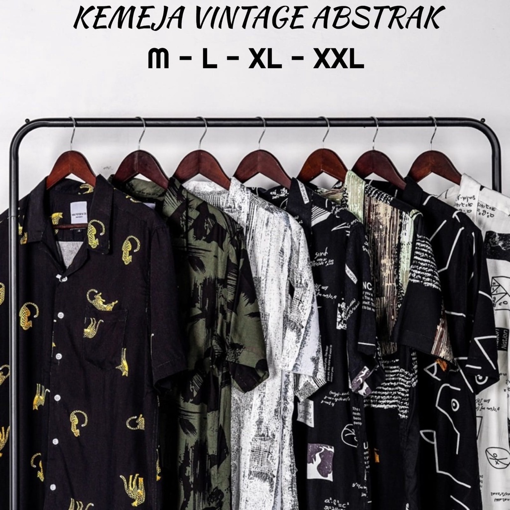 Jual Kemeja Amarilo Series / Kemeja Pria Hawain / Kemeja Pantai Abstrak ...