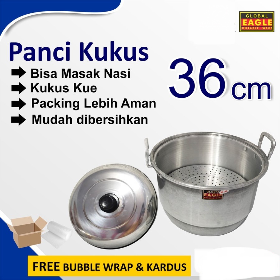 Jual Panci Langseng Kukus 36 cm / Panci Dandang Steamer Global Eagle 36 ...