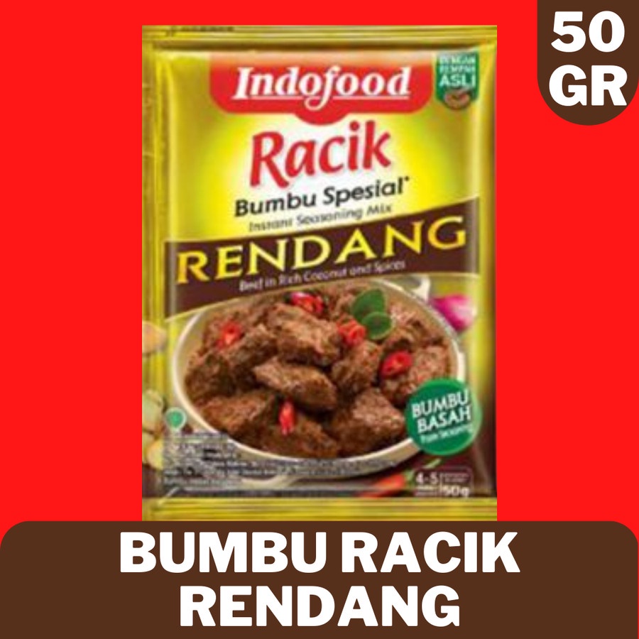 Jual Bumbu Basah Racik Indofood Rendang Daging Murah Halal | Shopee ...