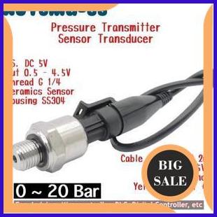 Jual sparepart Pressure Transducer Sensor Arduino 0-20Bar DC 5V ...