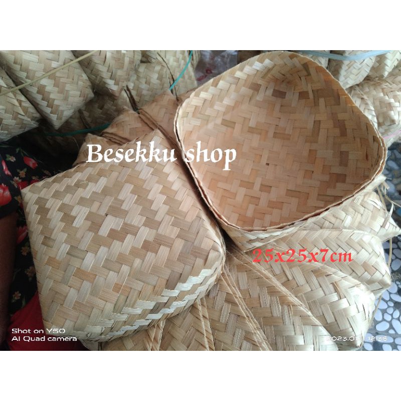Jual besek bambu 25x25x7cm sepasang | Shopee Indonesia