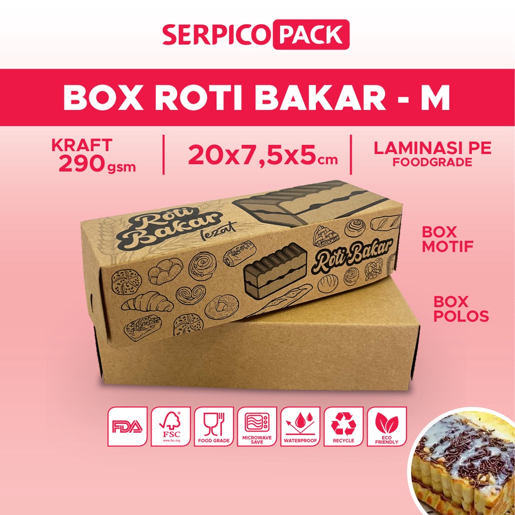 Jual Dus Roti Bakar Bandung 1/2 porsi / Box Roti Bakar / Kemasan Roti ...