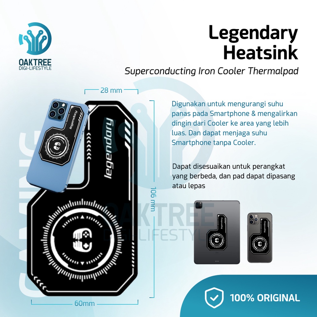 Jual Legendary Heatsink Aluminium Pad Pendingin HP | Shopee Indonesia