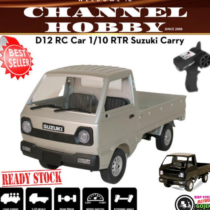 Jual WPL D12 RC Car 1/10 / D12 Rc Drift Suzuki Carry Pickup / Mobil ...
