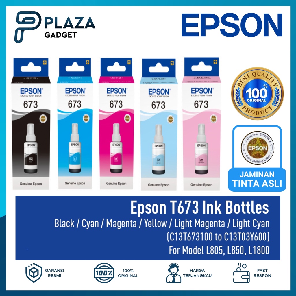 Jual Tinta Refill Printer Epson Ink 673 T673 Original Tinta Printer ...