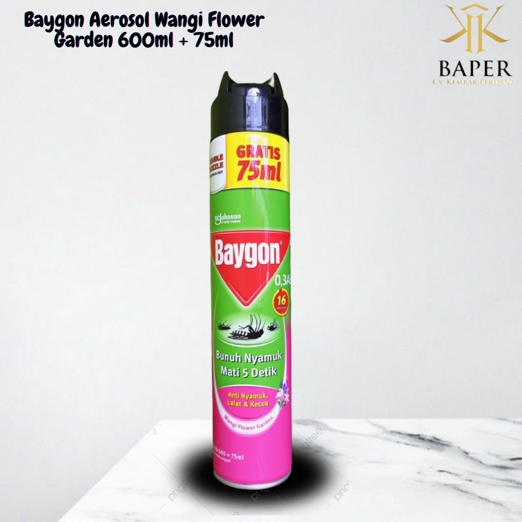 Jual Baygon Aerosol Flower Garden Anti Nyamuk & Serangga 675ml / Baygon ...